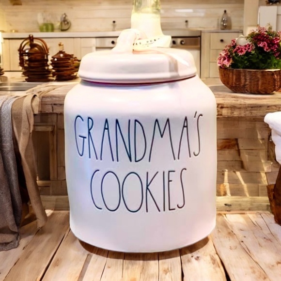 Rae Dunn | Kitchen | New Rae Dunn Pink Cookie Jar Grandmas Cookies ...